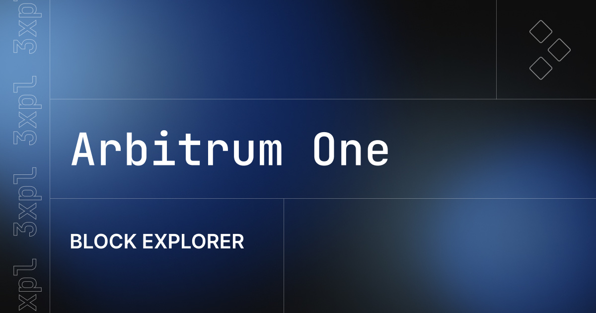 Arbitrum One explorer — 3xpl
