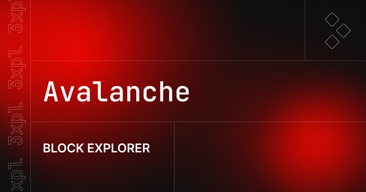 Avalanche explorer — 3xpl