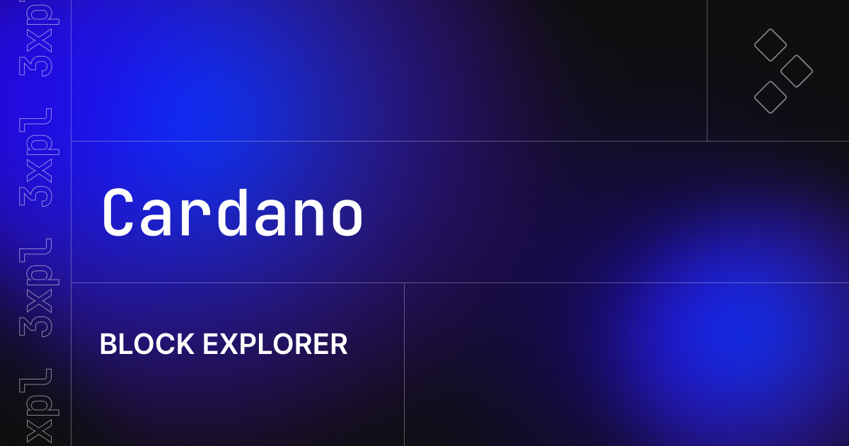 Cardano explorer — 3xpl