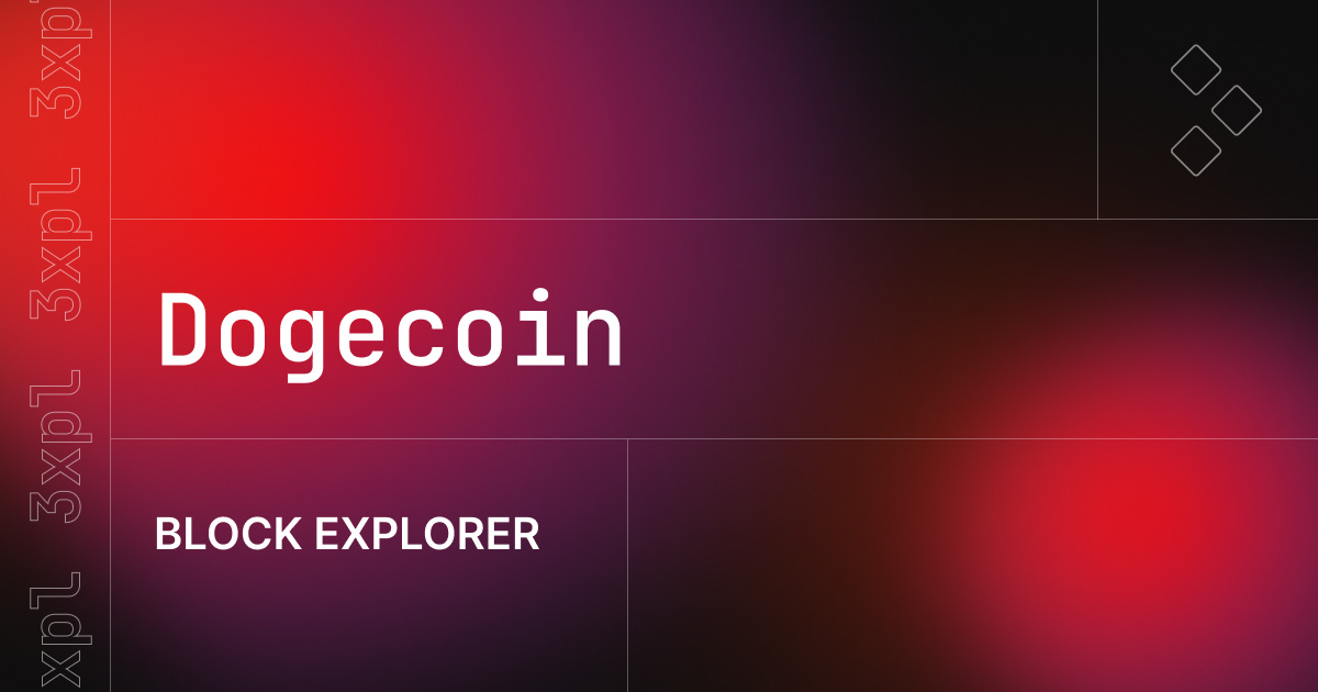 Dogecoin explorer — 3xpl
