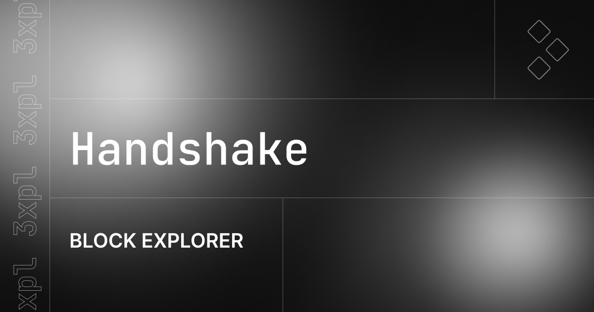 Handshake explorer — 3xpl