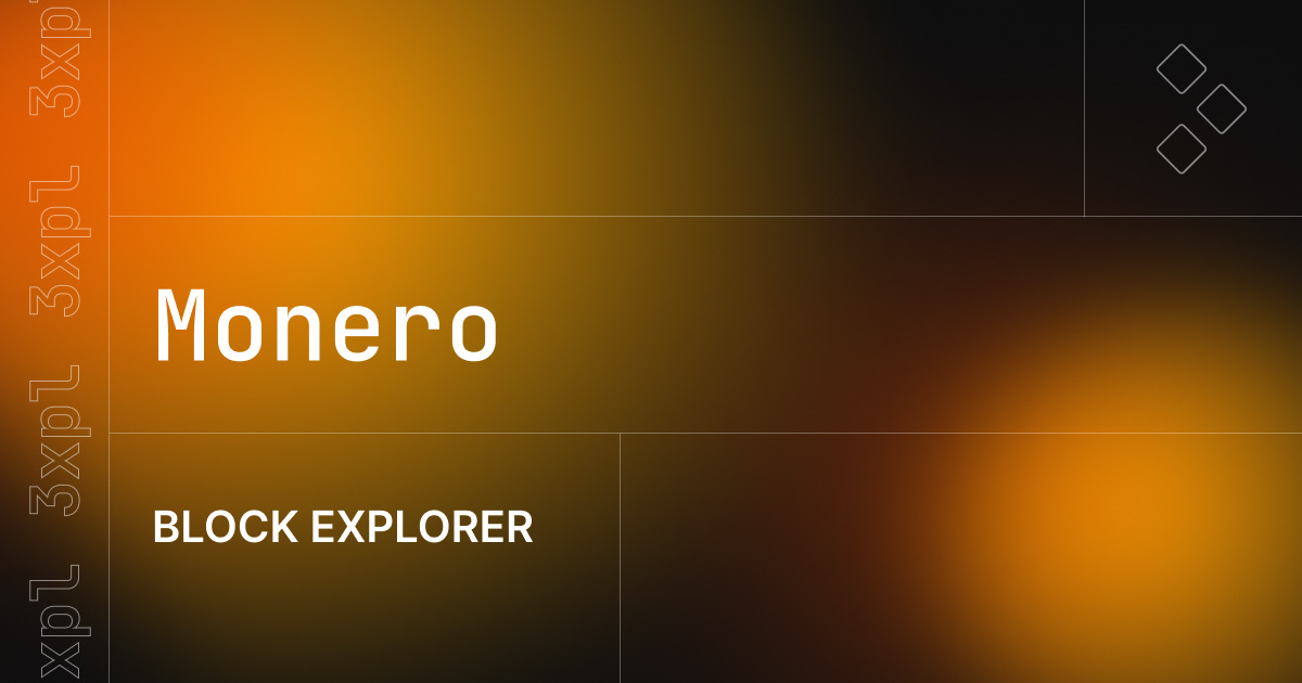 Monero explorer — 3xpl